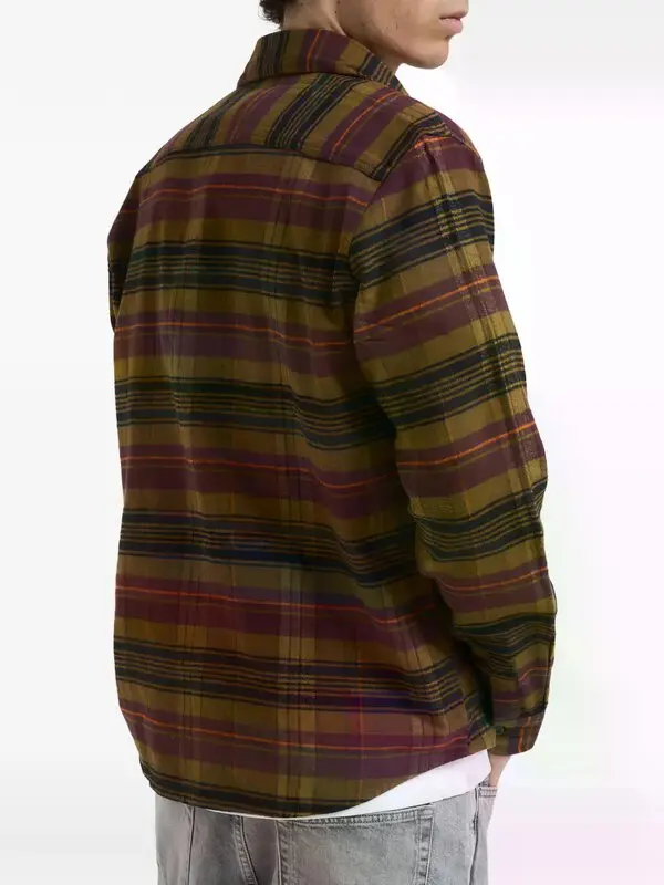 LES DEUX Lennon Check-pattern Chest-pocket Shirt