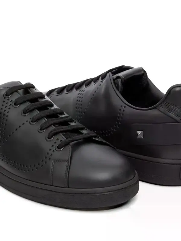 Valentino Garavani Backnet Calfskin Sneakers With Vlogo Signature