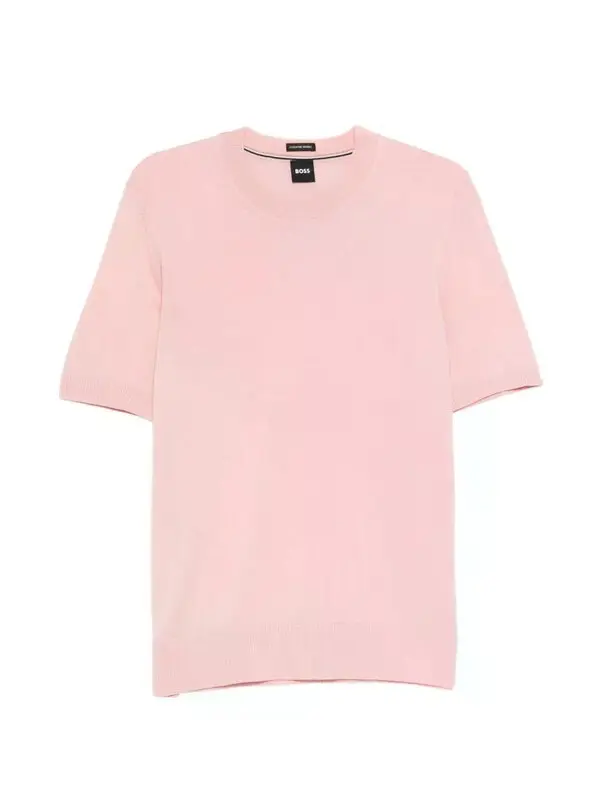 BOSS Fine-knit Wool Crew Neck Top