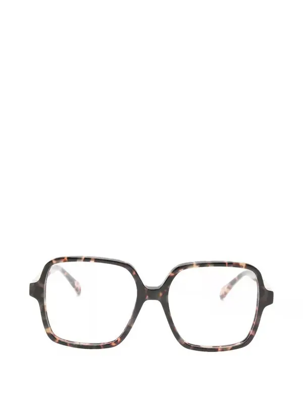 Zadig&Voltaire Logo-plaque Square-frame Glasses - Brown