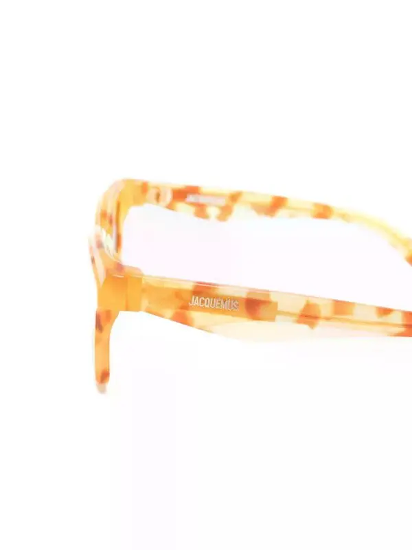 Jacquemus Tortoiseshell-effect Square-frame Sunglasses