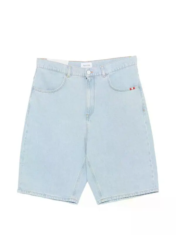 AMISH SUPPLIES Faded Effect Denim Shorts