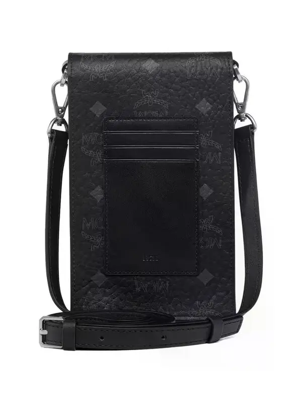 Mcm Visetos-print Logo-plaque Phone Wallet