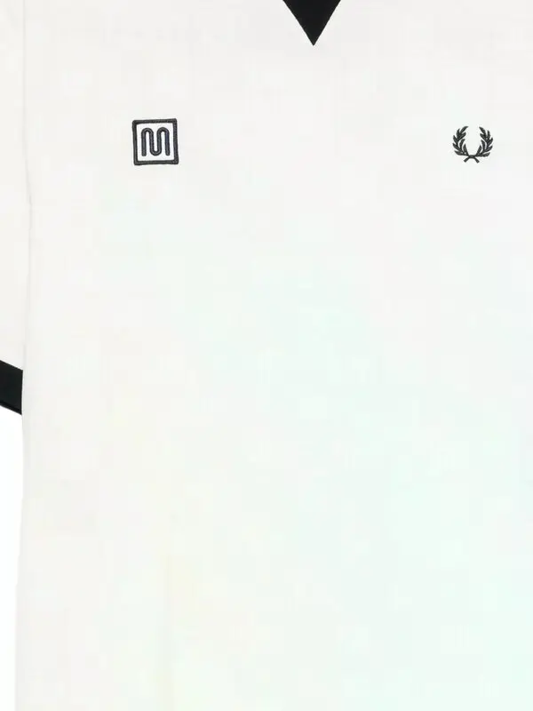 Fred Perry Jacquard Laurel Wreath Polo Shirt - White