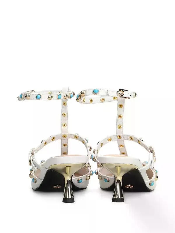 GOLD & ROUGE Embellished T-bar Pumps