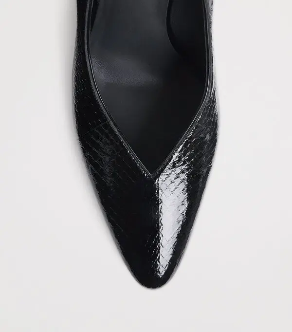 Alaïa Snakeskin Cone Heel Pumps - Clear