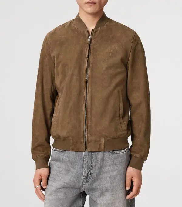 ALLSAINTS Suede Bomber Jacket