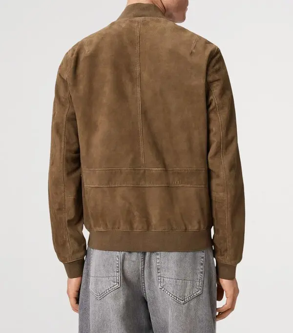 ALLSAINTS Suede Bomber Jacket