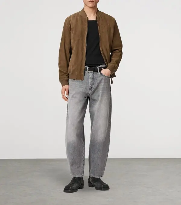 ALLSAINTS Suede Bomber Jacket