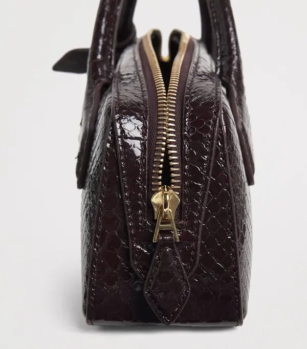 Alaïa Le Teckel Snakeskin Top-handle Bag - Brown
