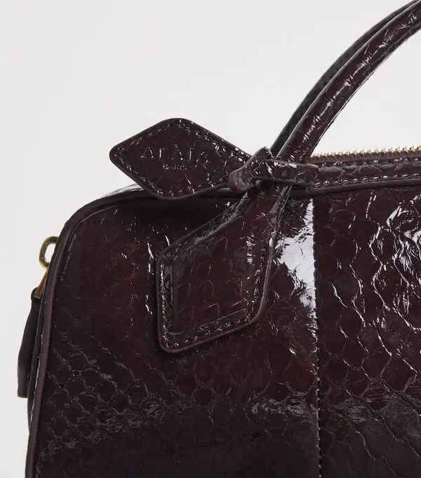 Alaïa Le Teckel Snakeskin Top-handle Bag - Brown