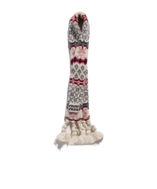 Miu Miu Wool And Cashmere Trick - Talc Powder/pink