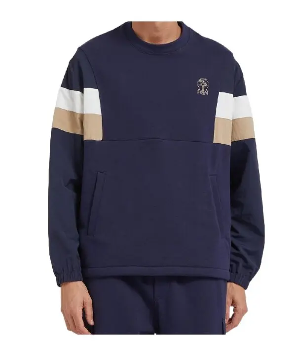 Brunello Cucinelli Panelled Logo Sweatshirt