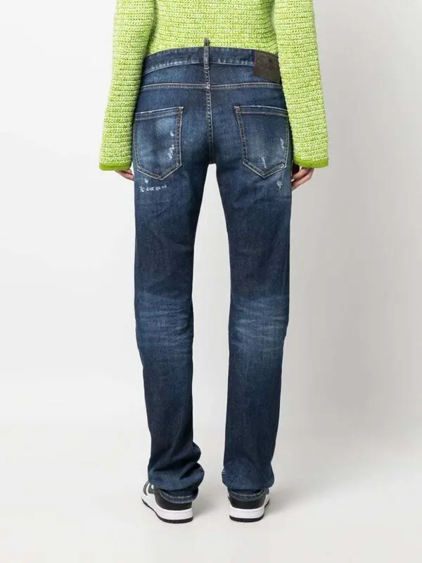 Dsquared2 Mid-rise Distressed Skinny Jeans