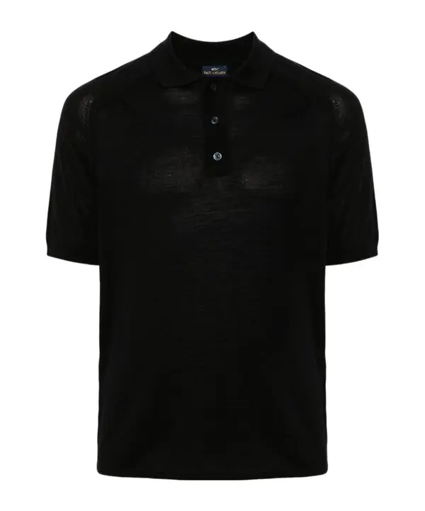 PAUL  SHARK Buttoned Virgin-wool Polo Shirt