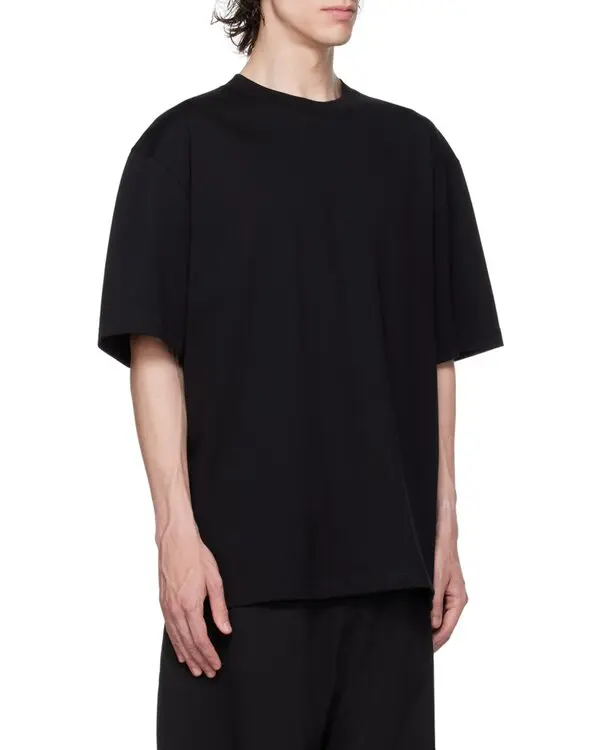 Studio Nicholson Lay Logo Detailed Crewneck T-shirt - Black