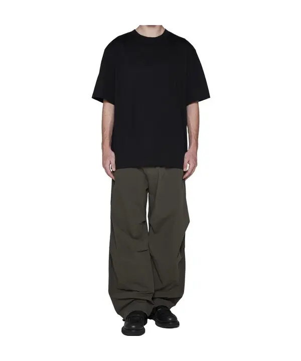 Studio Nicholson Lay Logo Detailed Crewneck T-shirt - Black