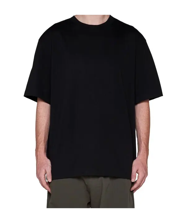 Studio Nicholson Lay Logo Detailed Crewneck T-shirt - Black