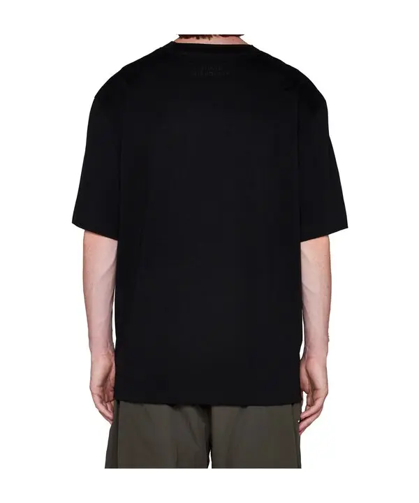 Studio Nicholson Lay Logo Detailed Crewneck T-shirt - Black