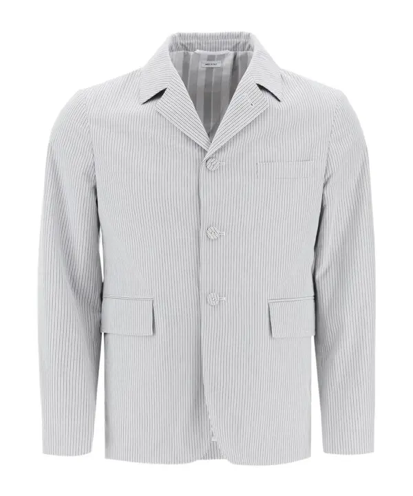 Thom Browne Single-breasted Striped Deconstructed Jacket