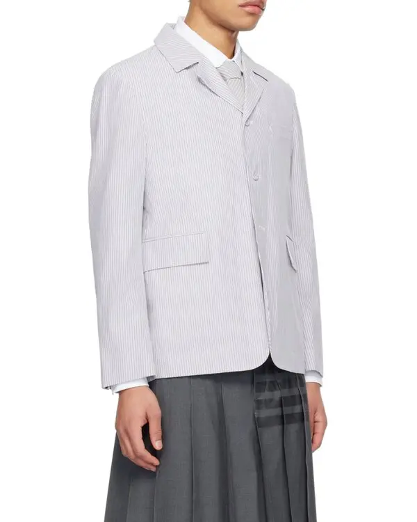 Thom Browne Single-breasted Striped Deconstructed Jacket