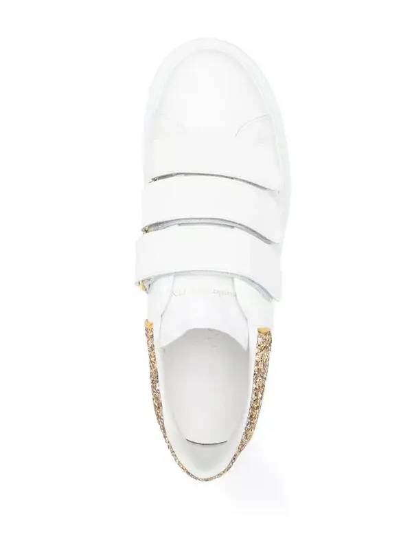 Alexander McQueen Touch-strap Low-top Sneakers - White
