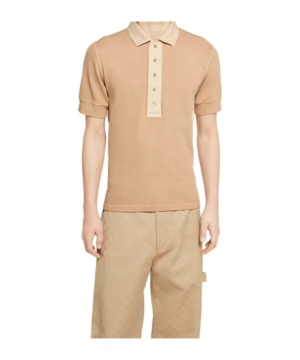 Gucci Logo Embroidered Polo Shirt