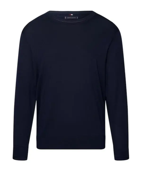 Tommy Hilfiger Crew Neck Sweater With Flag Embroidery