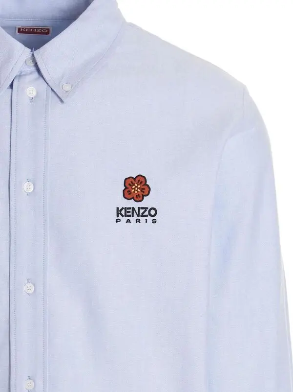Kenzo Boke Flower Logo Embroidered Buttoned Shirt