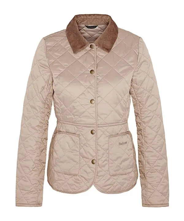 Barbour Deveron Quilted Jacket With Corduroy Collar