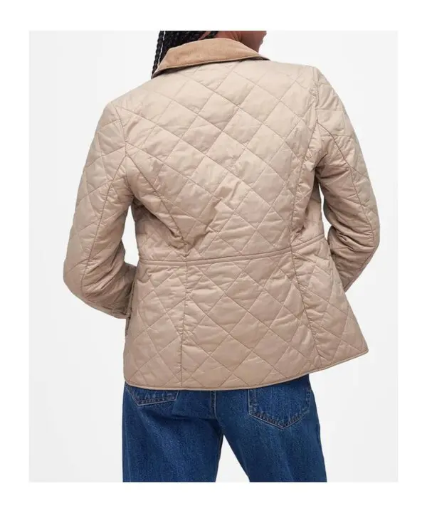 Barbour Deveron Quilted Jacket With Corduroy Collar