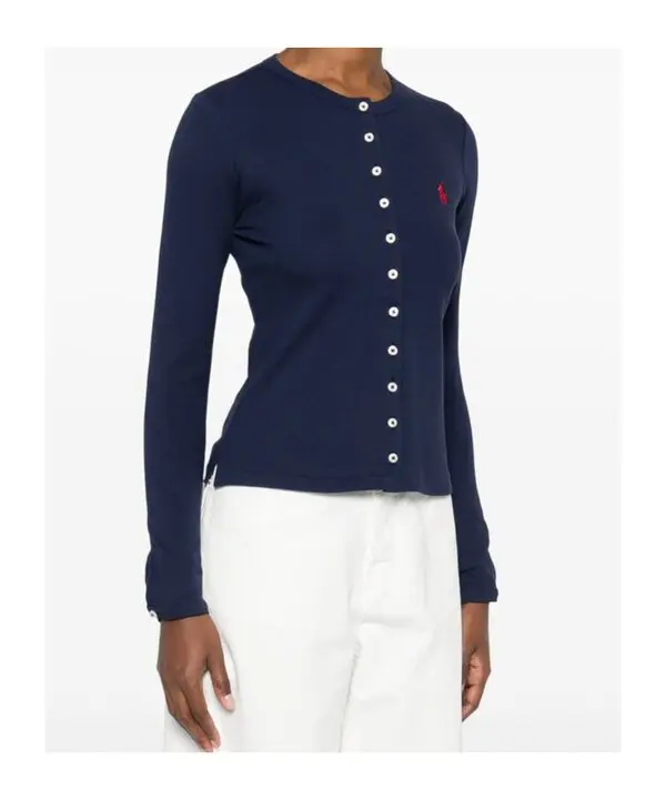 Polo Ralph Lauren Embroidered Pony Round Neck Button-up Shirt
