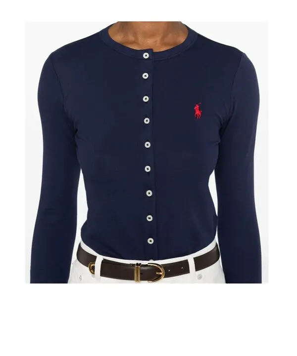 Polo Ralph Lauren Embroidered Pony Round Neck Button-up Shirt