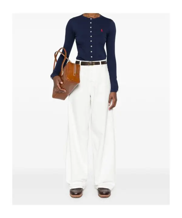 Polo Ralph Lauren Embroidered Pony Round Neck Button-up Shirt