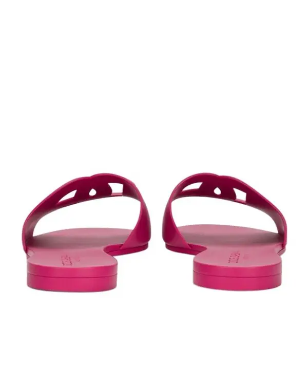 Dolce & Gabbana Logo Cut-out Open-toe Slides - Fuchsia