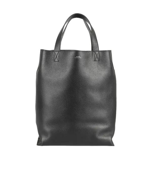 A.p.c. Medium Maiko Leather Tote Bag - Black