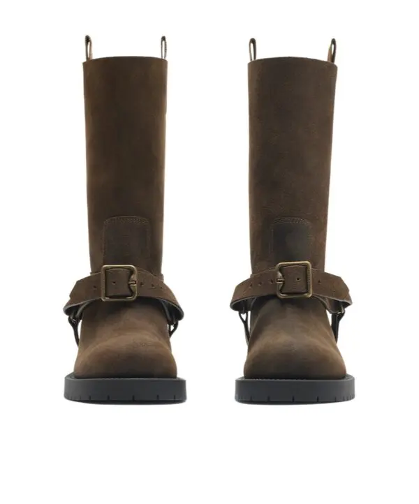 Burberry Soft Saddle Low Boots - Lake