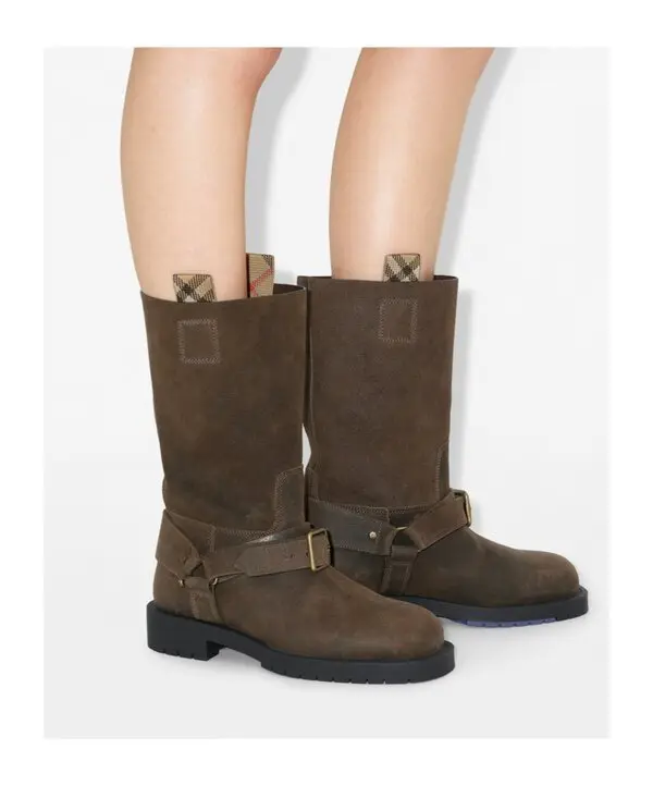 Burberry Soft Saddle Low Boots - Lake