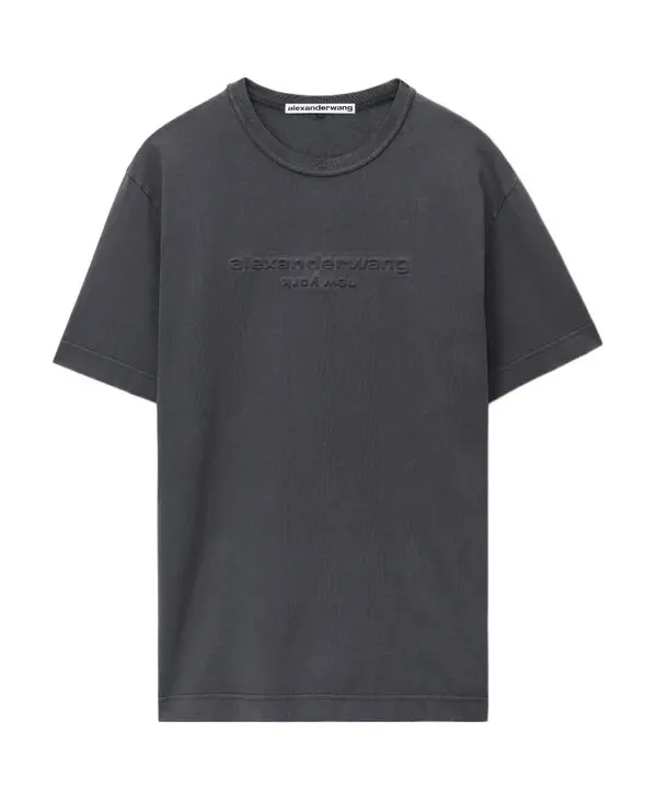 Alexander Wang Crewneck T-shirt With Embossed Logo