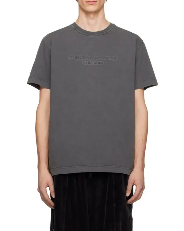 Alexander Wang Crewneck T-shirt With Embossed Logo