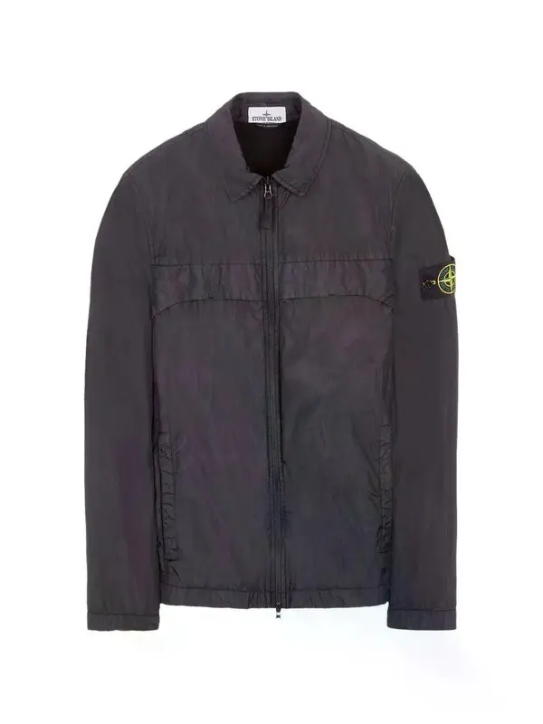 Stone Island Logo-patch Zip-up Overshirt