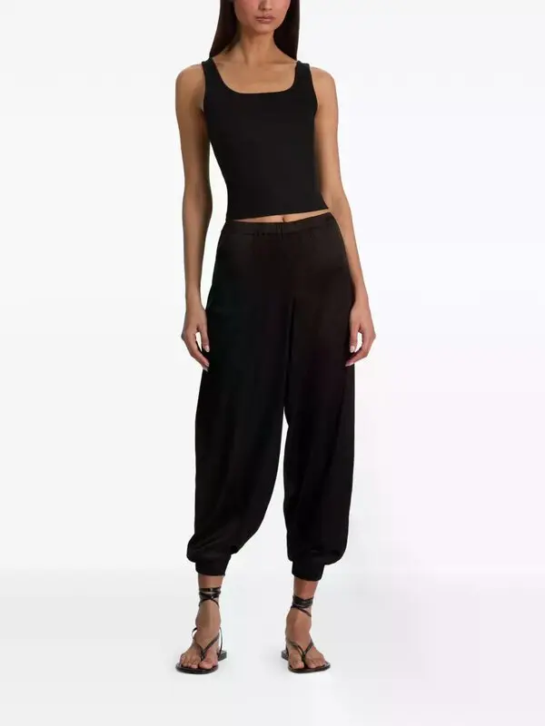 Alice + Olivia Declan Elasticated-cuff Trousers - Black