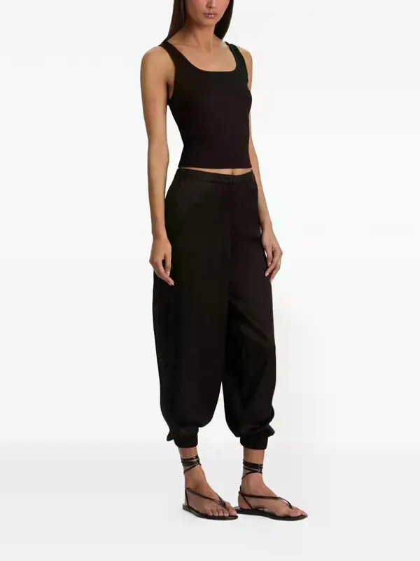 Alice + Olivia Declan Elasticated-cuff Trousers - Black