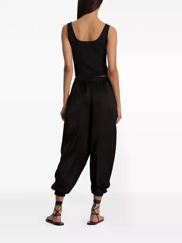 Alice + Olivia Declan Elasticated-cuff Trousers - Black