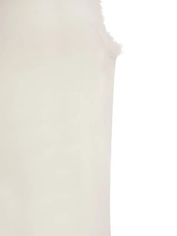 Antonelli Firenze Sleeveless Linen Jumper With Fringed Edges