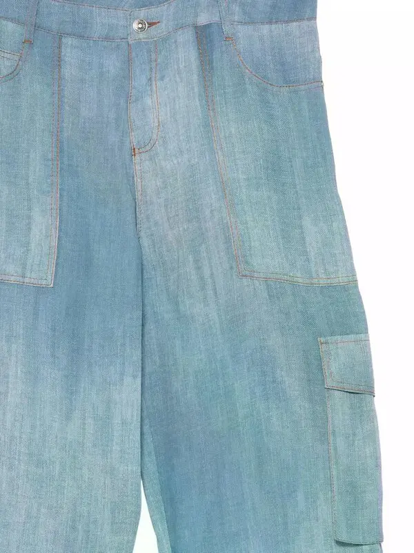 Ermanno Scervino Trompe L'oeil Print Cargo Pants