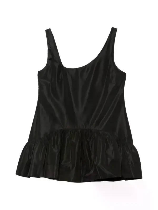 Simone Rocha Asymmetric Neck Ruffled Top