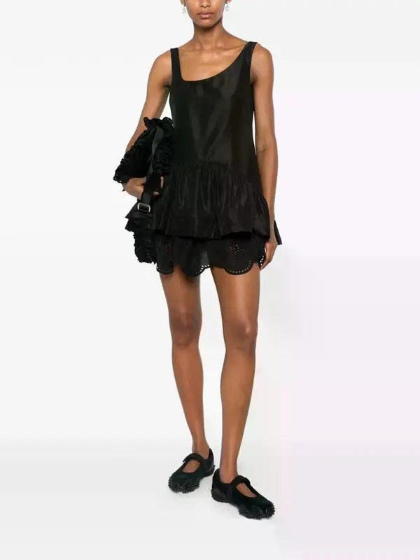 Simone Rocha Asymmetric Neck Ruffled Top