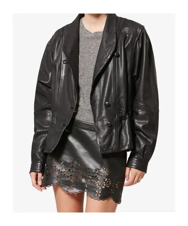 Isabel Marant Étoile Tressy Cropped Leather Jacket