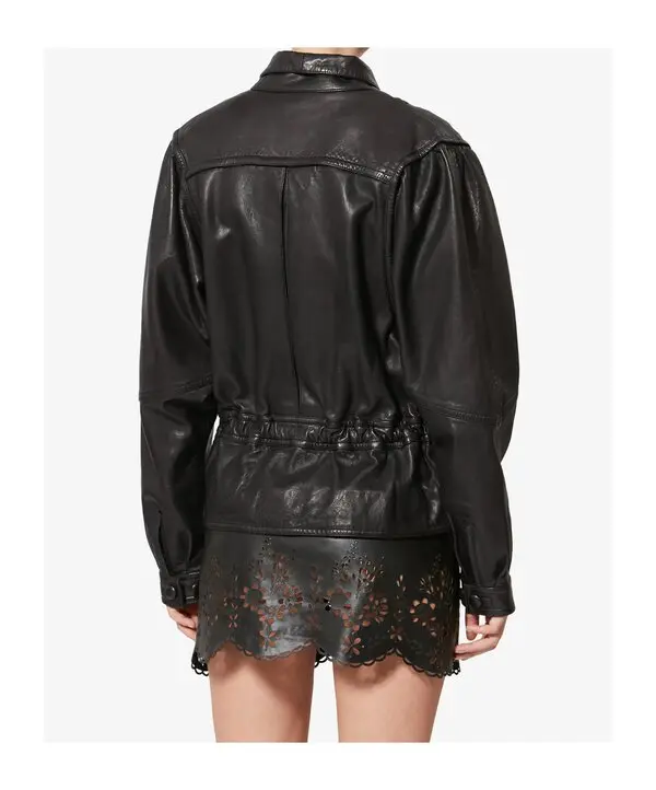 Isabel Marant Étoile Tressy Cropped Leather Jacket